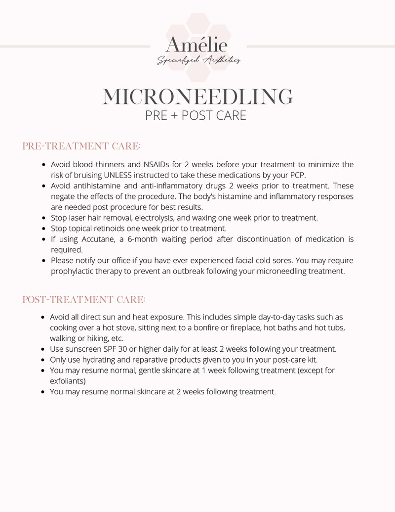 Pre Post Care - Amélie Med Spa