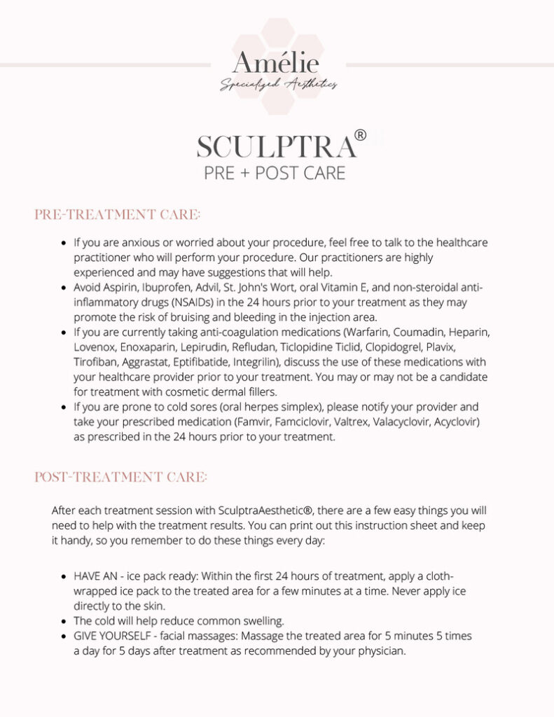 Pre Post Care - Amélie Med Spa